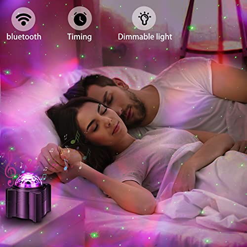 WANRAYW Star Projector, 15 in 1 Space Projector, Night Light with Remote Control, Galaxy Projector with Bluetooth Speaker, Moon Light for Bedroom/Game Room/Party, Romantic Star Light for Partners