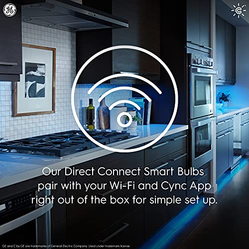 GE CYNC Smart Home Starter Kit, Smart Bulb and Dimmer Switch, Bluetooth and Wi-Fi Enabled, Alexa and Google Assistant Compatible