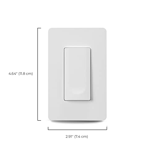 Globe Electric 50586 Works with Alexa Only Wi-Fi Smart Indoor On/Off Smart Switch,2.4Ghz WiFi, Neutral Wire Required, Voice Activated, White, Wall Plate Included, Smart Home Automation