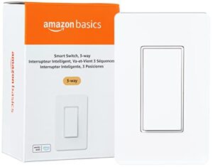 amazon basics 3-way smart switch, neutral wire required, 2.4 ghz wifi, works with alexa