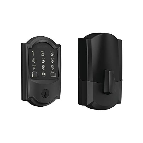 Schlage Encode Smart Wi-Fi Deadbolt with Camelot Trim in Matte Black