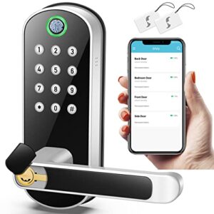 sifely keyless entry door lock, keypad door lock, keyless door lock, fingerprint door lock, biometric door lock, keypad entry door lock, passcode code door lock, digital smart door lock (smart lock)