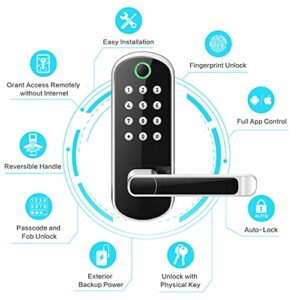 Sifely Keyless Entry Door Lock, Keypad Door Lock, Keyless Door Lock, Fingerprint Door Lock, Biometric Door Lock, Keypad Entry Door Lock, Passcode Code Door Lock, Digital Smart Door Lock (Smart Lock)