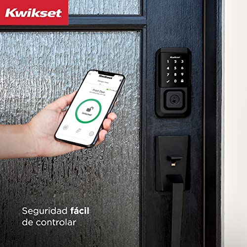 Kwikset 99390-004 Halo Wi-Fi Smart Lock Keyless Entry Electronic Touchscreen Deadbolt Featuring SmartKey Security, Matte Black