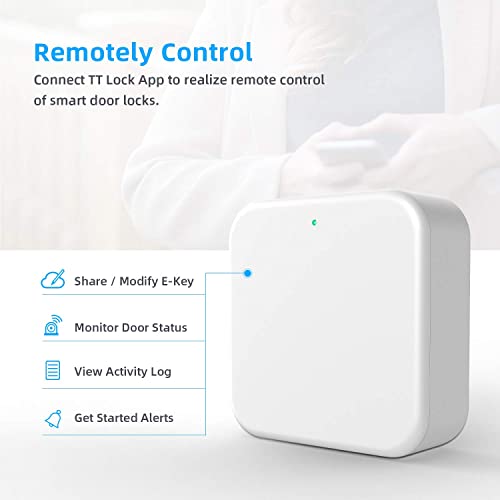 Wi-Fi Gateway Remotely Control Smart Fingerprint Door Lock with TT Lock App , Gateway Smart Hub Compatible with Alexa Voice Control ,Electronic Lock Assemblies by Nyboer