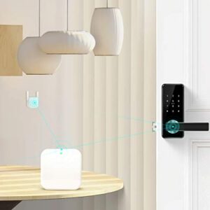 Wi-Fi Gateway Remotely Control Smart Fingerprint Door Lock with TT Lock App , Gateway Smart Hub Compatible with Alexa Voice Control ,Electronic Lock Assemblies by Nyboer