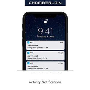 Chamberlain C2405 Smart Garage Door Opener, myQ Smartphone Controlled-Long Lasting Chain Drive