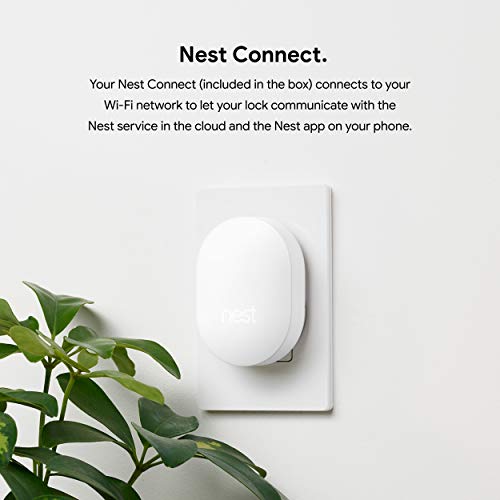 Google Nest x Yale Lock - Tamper-Proof Smart Lock for Keyless Entry - Keypad Deadbolt Lock for Front Door - Works with Nest Secure Alarm System - Satin Nickel