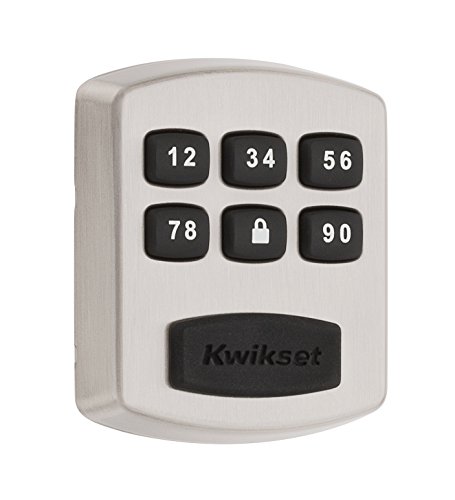 Kwikset 99050-003 Model 905 Value Lock Keyless Entry Electronic Keypad Deadbolt Door Lock for Garage or Side Door, Satin Nickel