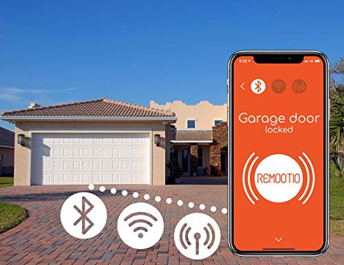 Remootio 2 WiFi and Bluetooth Smart Garage Door Opener with iOS and Android App, Amazon Alexa, Google Home, SmartThings, Siri Shortcuts. with Sensor and Power Adapter.