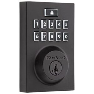 kwikset 914 contemporary keypad smartcode electronic deadbolt smart lock featuring smartkey security and zigbee 3.0 technology in matte black