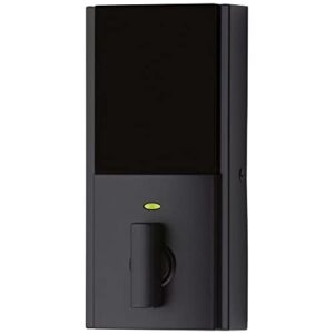 Kwikset 914 Contemporary Keypad SmartCode Electronic Deadbolt Smart Lock featuring SmartKey Security and ZigBee 3.0 Technology in Matte Black