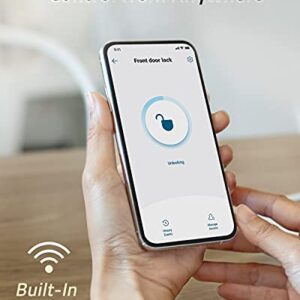 eufy Security S230 Smart Lock Touch & Wi-Fi, Fingerprint Scan, Keyless Entry Door Lock, Smart Built-in Wi-Fi Lock, Bluetooth Electronic Deadbolt, Touchscreen Keypad, BHMA Certified, IP65 Weatherproof