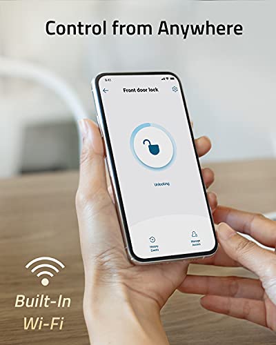 eufy Security S230 Smart Lock Touch & Wi-Fi, Fingerprint Scan, Keyless Entry Door Lock, Smart Built-in Wi-Fi Lock, Bluetooth Electronic Deadbolt, Touchscreen Keypad, BHMA Certified, IP65 Weatherproof