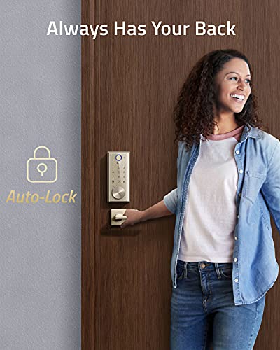 eufy Security S230 Smart Lock Touch & Wi-Fi, Fingerprint Scan, Keyless Entry Door Lock, Smart Built-in Wi-Fi Lock, Bluetooth Electronic Deadbolt, Touchscreen Keypad, BHMA Certified, IP65 Weatherproof