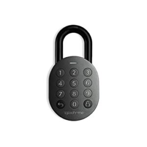 Igloohome Smart Padlock with Silicone Cover Kit - Smart Lock, No Internet Needed, Grant Remote Access via Bluetooth 4.1 / Pin / App (Android/iOS), - Lock for Gate, Bike, Locker, Chain, Storage Unit