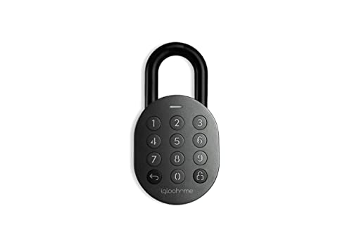 Igloohome Smart Padlock with Silicone Cover Kit - Smart Lock, No Internet Needed, Grant Remote Access via Bluetooth 4.1 / Pin / App (Android/iOS), - Lock for Gate, Bike, Locker, Chain, Storage Unit