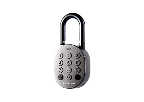 Igloohome Smart Padlock with Silicone Cover Kit - Smart Lock, No Internet Needed, Grant Remote Access via Bluetooth 4.1 / Pin / App (Android/iOS), - Lock for Gate, Bike, Locker, Chain, Storage Unit