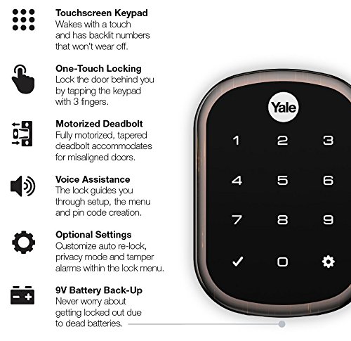 Yale Assure Lock SL - Key Free Smart Lock with Touchscreen Keypad - Works with Apple HomeKit and Siri, Oil Rubbed Bronze