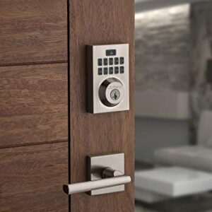 Kwikset 99140-019 SmartCode 914 Modern Contemporary Smart Lock Keypad Electronic Deadbolt With SmartKey Security and Z-Wave Plus, Satin Nickel