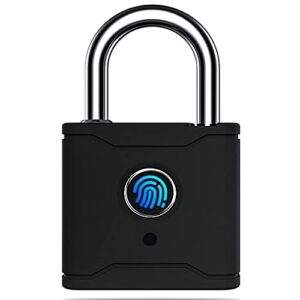 Fingerprint Padlock, Bluetooth Lock, Mobile APP, Smart Padlock , Water Resistant, USB Rechargeable,Suitable for Gym ,Outdoor,Warehouse, Sports,Suitcase, Bike, School, Fence and Storage