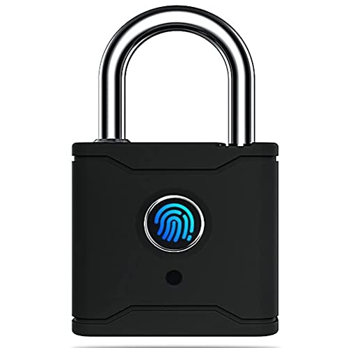 Fingerprint Padlock, Bluetooth Lock, Mobile APP, Smart Padlock , Water Resistant, USB Rechargeable,Suitable for Gym ,Outdoor,Warehouse, Sports,Suitcase, Bike, School, Fence and Storage