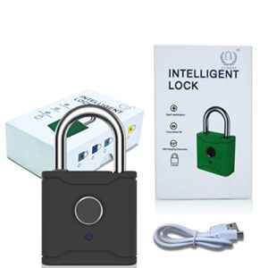 Fingerprint Padlock, Bluetooth Lock, Mobile APP, Smart Padlock , Water Resistant, USB Rechargeable,Suitable for Gym ,Outdoor,Warehouse, Sports,Suitcase, Bike, School, Fence and Storage