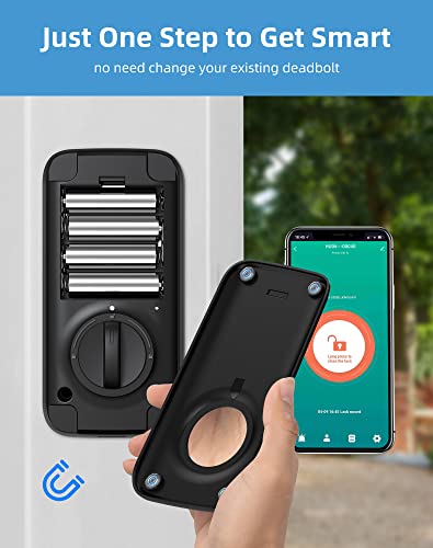 LaView Smart Lock + Connect Wi-Fi Bridge, Enabled Connect WiFi & Bluetooth Smart Door Lock, Wireless & Keyless Entry Door Lock, Fits Your Existing Deadbolt, Compatible with Alexa & Google Assistant