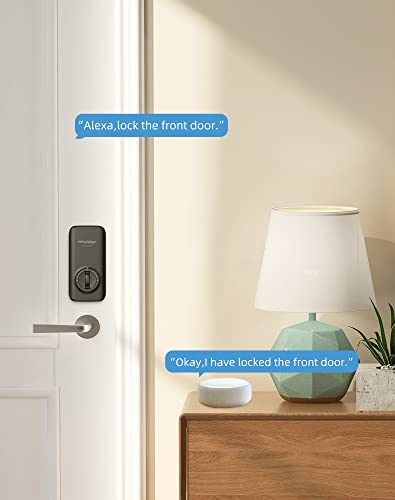 LaView Smart Lock + Connect Wi-Fi Bridge, Enabled Connect WiFi & Bluetooth Smart Door Lock, Wireless & Keyless Entry Door Lock, Fits Your Existing Deadbolt, Compatible with Alexa & Google Assistant