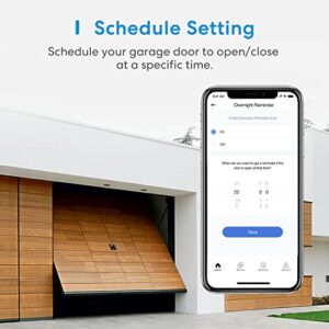 meross Smart Garage Door Opener Remote, APP Control, Compatible with Alexa, Google Assistant and SmartThings, Multiple Notification Modes, No Hub Needed