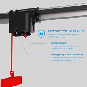 Skylink ATR-1723BKW 3/4 HPF Garage Door Opener Featuring Alexa with Extremely Quiet DC Motor, Belt Drive, Built-in LED Light, Premium LCD Wall Console, Wireless Keypad and WiFi Compatible