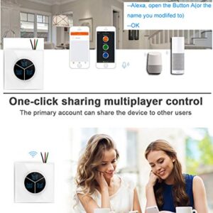 Wireless Garage Door Opener Remote WiFi Switch Universal Controlled by Smartphone for Automatic Gate Opener System (Without Door Sensor)