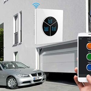 Wireless Garage Door Opener Remote WiFi Switch Universal Controlled by Smartphone for Automatic Gate Opener System (Without Door Sensor)