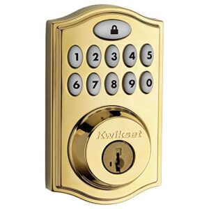 kwikset 99140-022 smartcode 914 z-wave plus deadbolt, polished brass