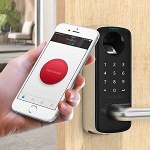 ULTRALOQ U-Bolt Pro Smart Lock + ULTRALOQ Lever Smart Lock + 2 x Bridge WiFi Adaptor, Keyless Entry Bluetooth Fingerprint Digital Keypad Door Lock