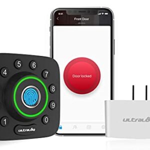 ULTRALOQ U-Bolt Pro Smart Lock + ULTRALOQ Lever Smart Lock + 2 x Bridge WiFi Adaptor, Keyless Entry Bluetooth Fingerprint Digital Keypad Door Lock