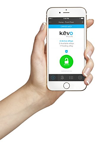 Kwikset - Kevo 99250-203 Kevo 2nd Gen Bluetooth Touch-to-Open Deadbolt Smart Lock featuring SmartKey Security, Venetian Bronze