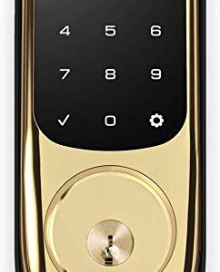 Yale Touchscreen Electronic Deadbolt with Z-Wave, Polished Brass (YRD220-ZW-605), Works with Alexa via SmartThings or Wink