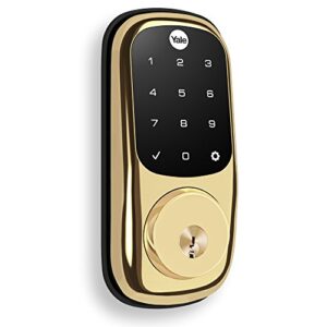 Yale Touchscreen Electronic Deadbolt with Z-Wave, Polished Brass (YRD220-ZW-605), Works with Alexa via SmartThings or Wink