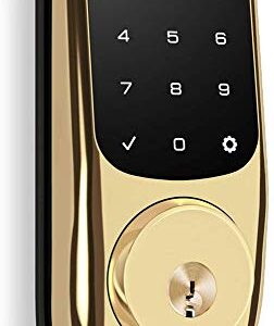 Yale Touchscreen Electronic Deadbolt with Z-Wave, Polished Brass (YRD220-ZW-605), Works with Alexa via SmartThings or Wink