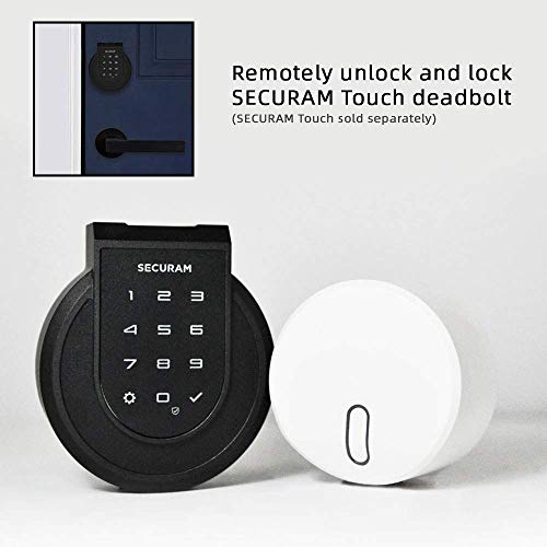 SECURAM Smart Hub, Wi-Fi Bridge for SECURAM Touch Smart Lock Deadbolt with Fingerprint for Remote and Voice Control, Works with iOS and Android