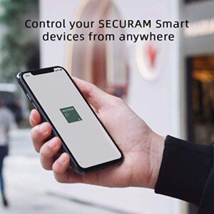 SECURAM Smart Hub, Wi-Fi Bridge for SECURAM Touch Smart Lock Deadbolt with Fingerprint for Remote and Voice Control, Works with iOS and Android