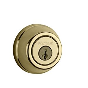 Kwikset 910 Signature Series Traditional Deadbolt featuring SmartKey Security and Home Connect Technology 99100-061 in Lifetime Polished Brass