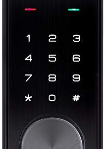 Alfred DB2-B Smart Door Lock Deadbolt Touchscreen Keypad, Pin Code + Key Entry + Bluetooth, Up to 20 Pin Codes (Black)