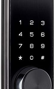 Alfred DB2-B Smart Door Lock Deadbolt Touchscreen Keypad, Pin Code + Key Entry + Bluetooth, Up to 20 Pin Codes (Black)