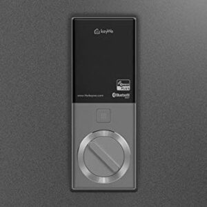 KeyWe Smart Lock,Bluetooth and Z-Wave Plus Enabled,Compatible with Alexa,Works with Smartthings,Gray,Ansi Grade 2 Deadbolt Included