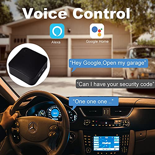 Smart Garage Door Opener WiFi - Wireless Remote Controller Switch,Compatible with Alexa Google Assistant Siri, Tuya Smart Life APP Smartphone Control, No Hub Required