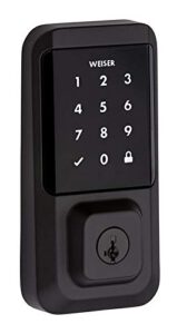 weiser (by kwikset) halo wifi touchscreen electronic smart lock, compatible with alexa and google assistant, color: iron/matte black, model: 9ged25000-004