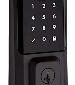 Weiser (by Kwikset) Halo WiFi Touchscreen Electronic Smart Lock, Compatible with Alexa and Google Assistant, Color: Iron/Matte Black, Model: 9GED25000-004