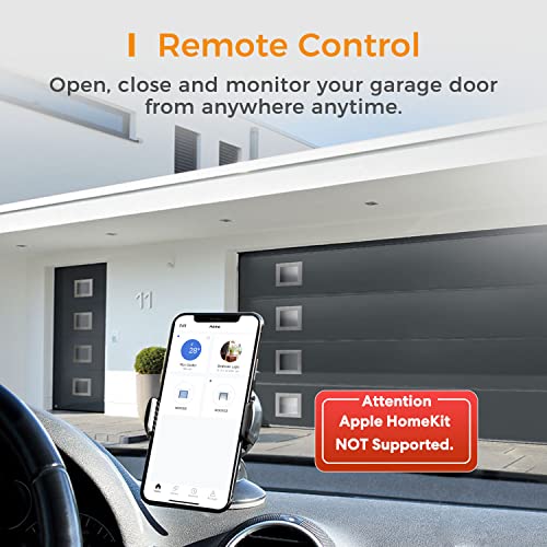 Refoss Smart Wi-fi Garage Door Opener with External Antenna, Upgrade Version, APP Control, Compatible with Alexa & Google Assistant, Auto Close, Up to 3 Garage Doors